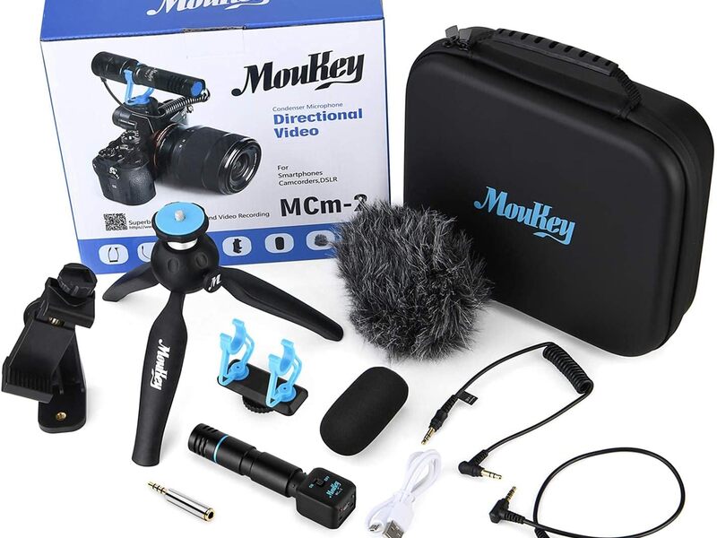 Moukey Video Microphone, Camera Microphone with Monitoring Function ...