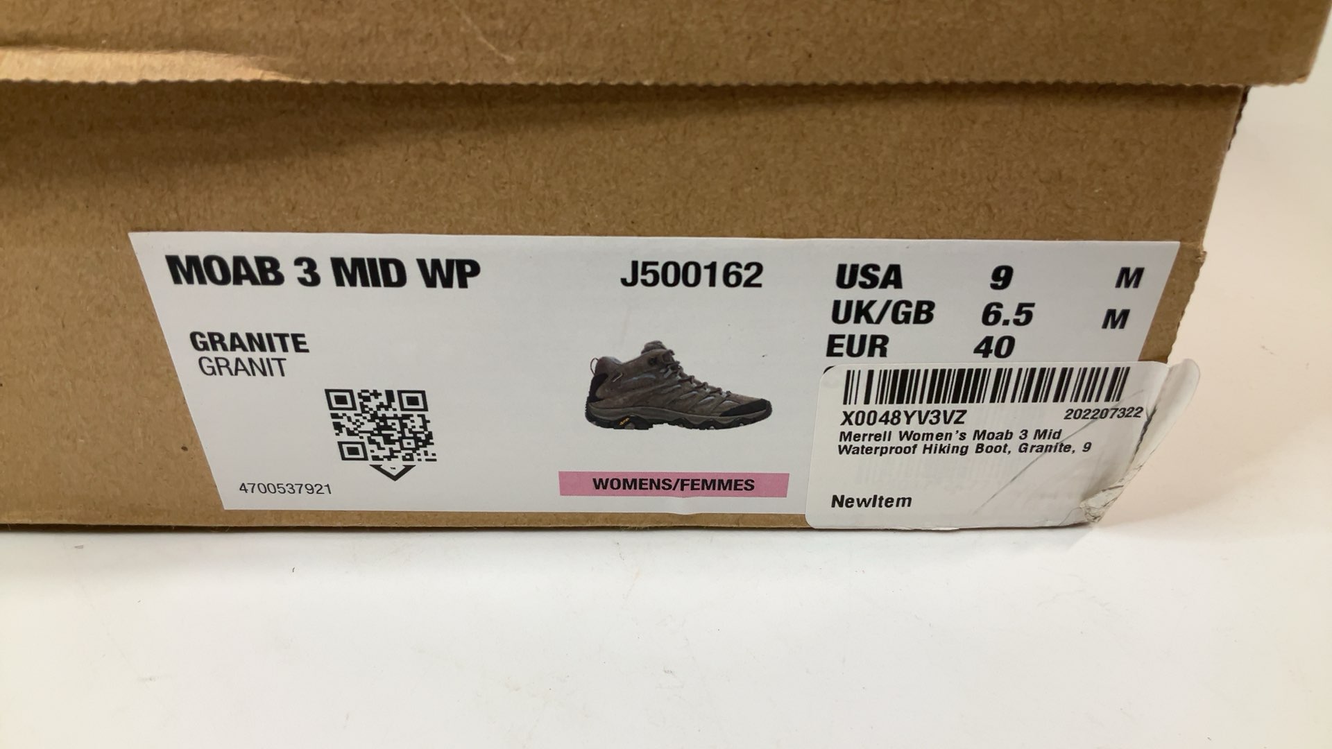 Merrell Women's Moab 3 Mid WP Hikers - Fishisfast Store